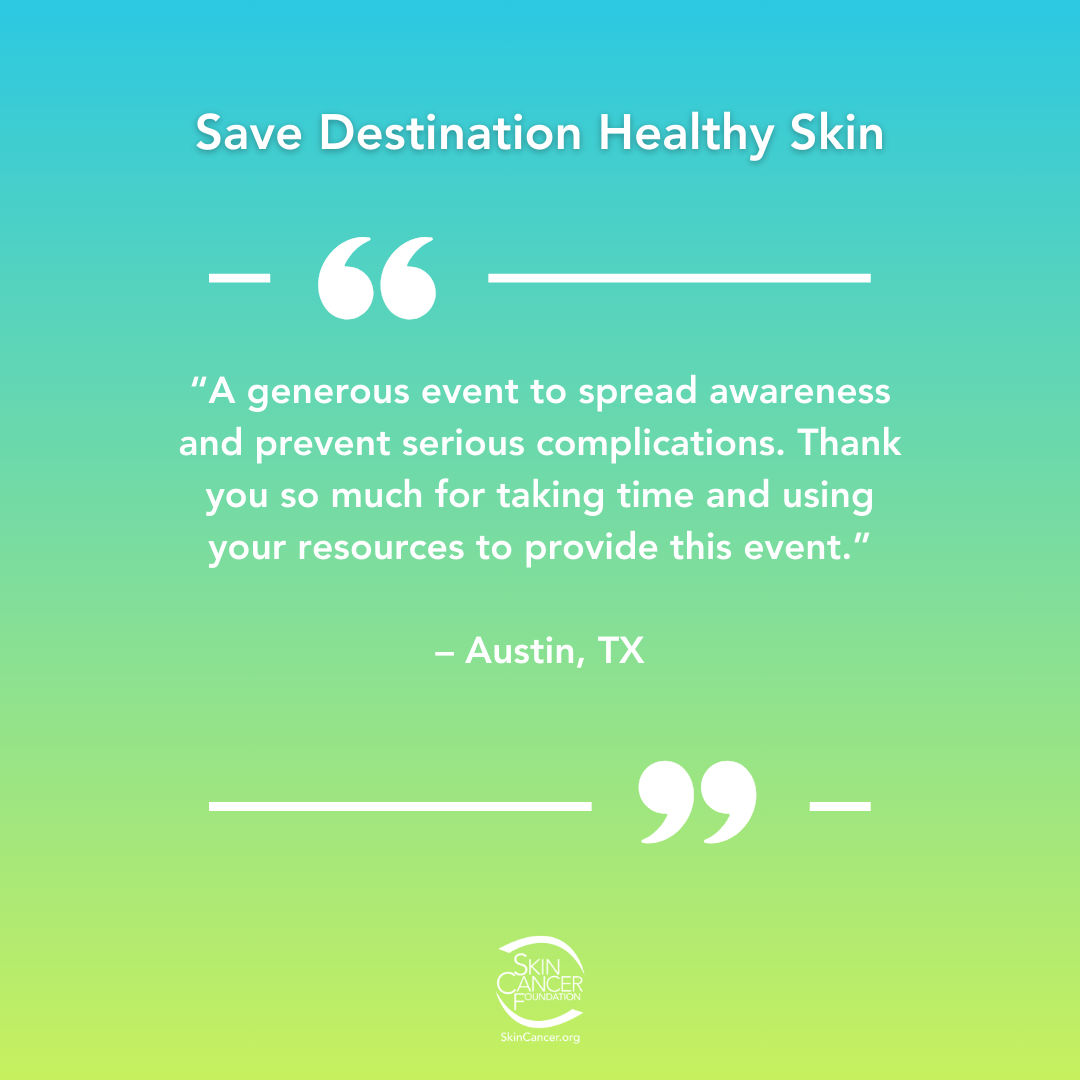 Destination Healthy Skin Support - The Skin Cancer Foundation