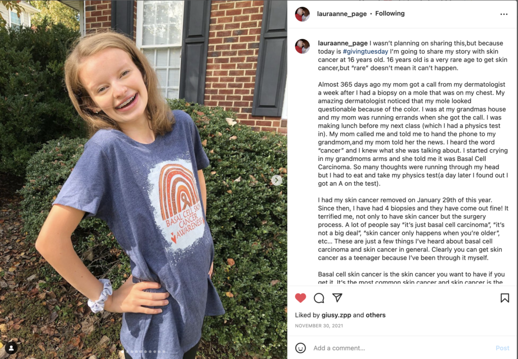Basal Cell Carcinoma at Age 16 – Teen Warns: “Skin Cancer Can Happen to ...